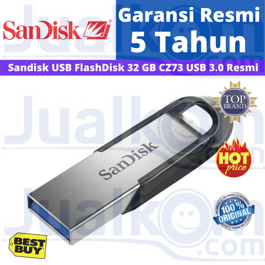 Jual SANDISK FLASHDISK 32GB USB 3.0 CZ73 | Shopee Indonesia