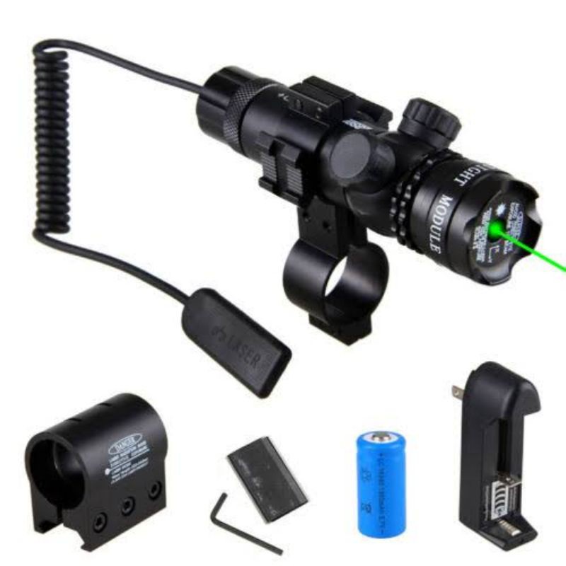 Jual Paket Lengkap Laser Senapan Angin Tactical Green Leser Tembak Gun ...