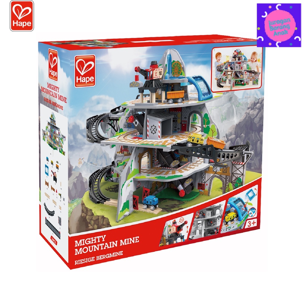 Jual Play Mighty Mountain Mine Wooden Train mainan edukasi kereta api ...