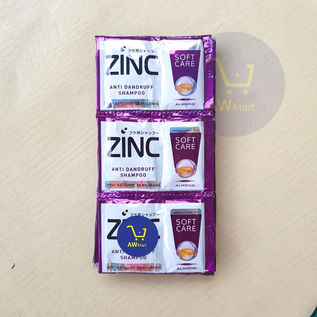 Jual SHAMPOO ZINC SACHET 10 ML 1 RENTENG 12 SACHET atau 24 PCS x5ml ...
