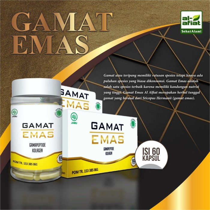 Jual Gamat Emas Al Afiat 60 Kapsul - | Shopee Indonesia