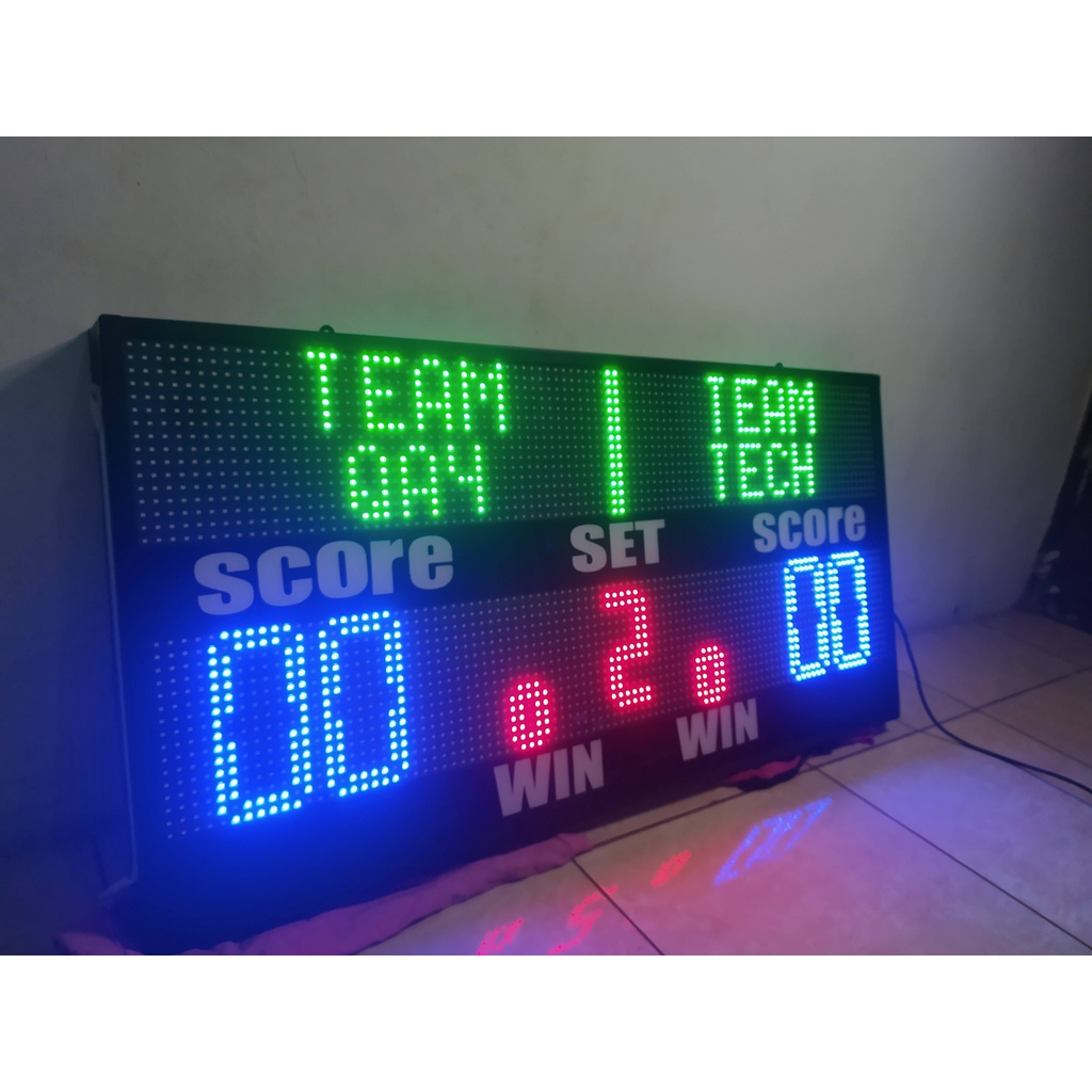 Jual score board papan skor digital bulu tangkis voli volley tenis meja ...