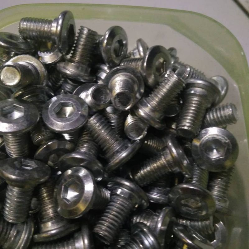 Jual ( satuan ) baut baja piringan cakram kawasi klx 150, baut piringan cakram bahan baja anti ...