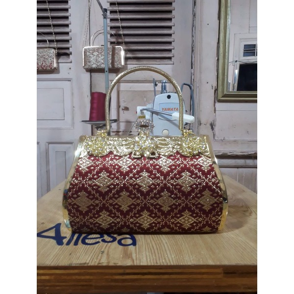 Jual TAS PESTA BAHAN TENUN SONGKET PANDAI SIKEK | Shopee Indonesia