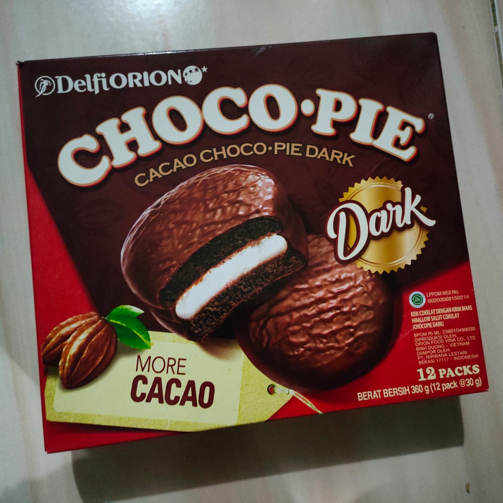 Jual Delfi Orion Choco Pie Original/Dark Choco/Custas 360gr (12packs x ... Jual Delfi Orion Choco Pie Original/Dark Choco/Custas 360gr (12packs x ...
