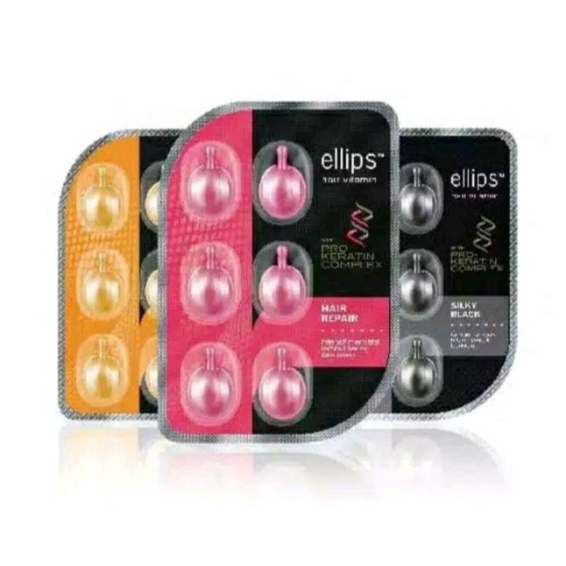 Jual Ellips Hair Vitamine Vitamin Rambut Elips kapsul 6 pcs | Shopee ...