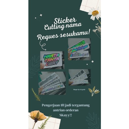 Jual STIKER NAMA BISA PAKE LOGO// SOSMED CUTTING SERIES | Shopee Indonesia