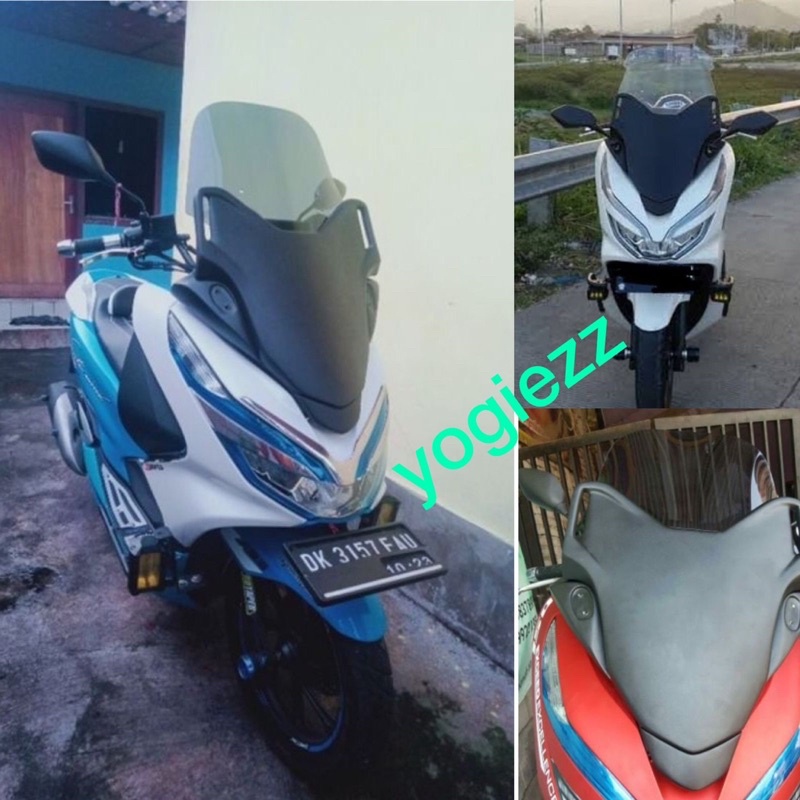 Jual frame windshield honda all new pcx 150 baby forza penutup cover ...
