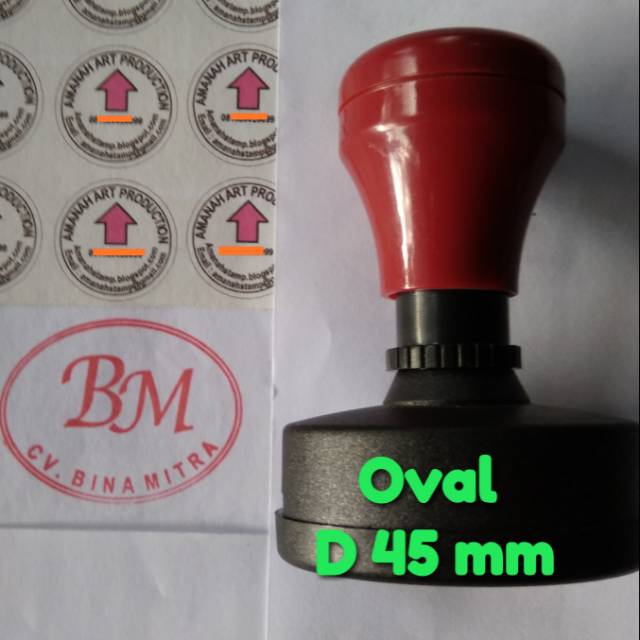 Jual buat stempel otomatis warna flash oval toko logo perusahaan proposal ukuran ov45 | Shopee ...