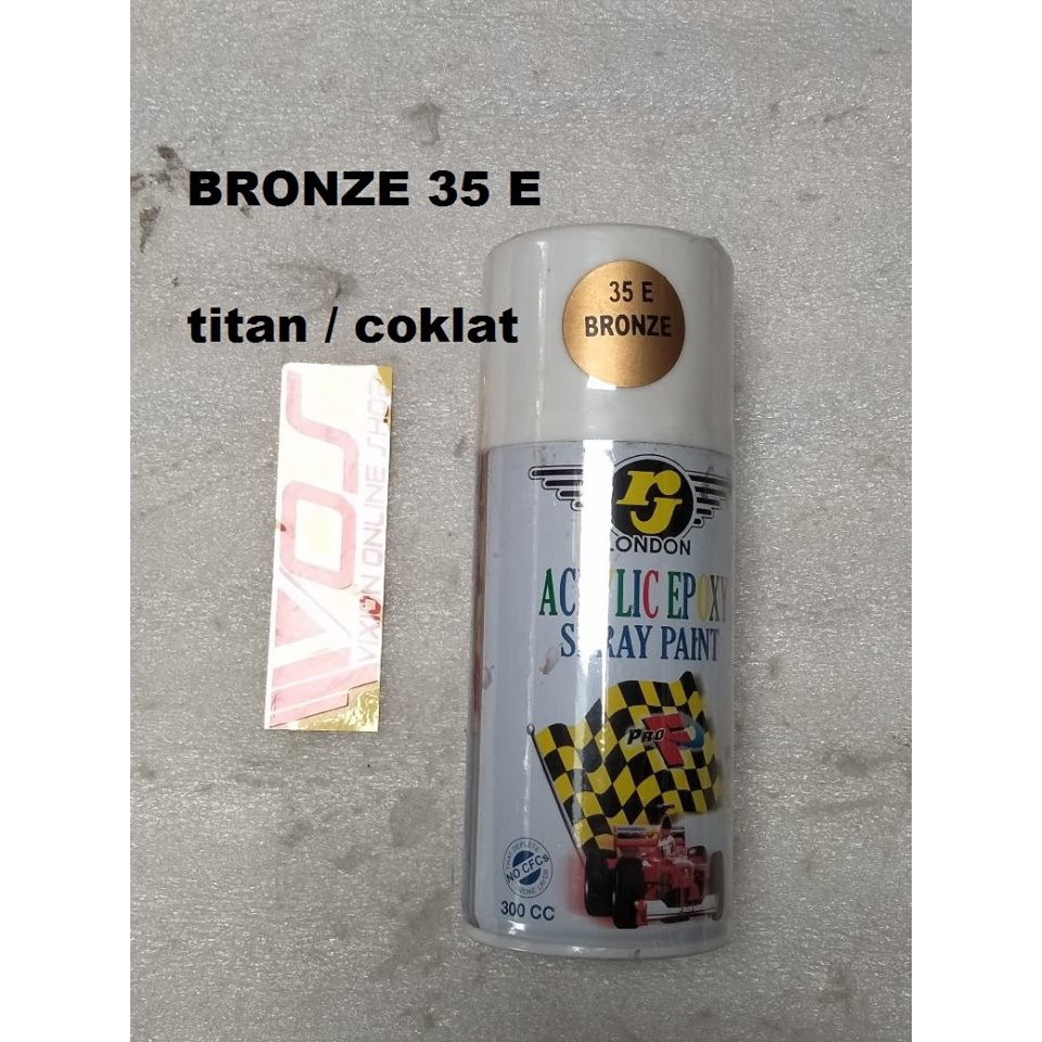 Jual CAT KALENG SEMPROT PYLOX MERK RJ 300CC BRONZE / TITAN / COKLAT ...