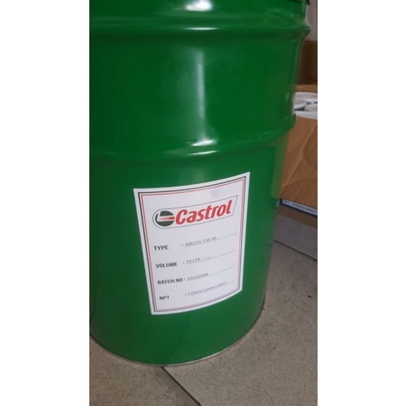 Jual oli Castrol Aircool Aircol CM MR PD iso vg 46 / 68 / 100 pail 20ltr Compresor kompresor oil ...