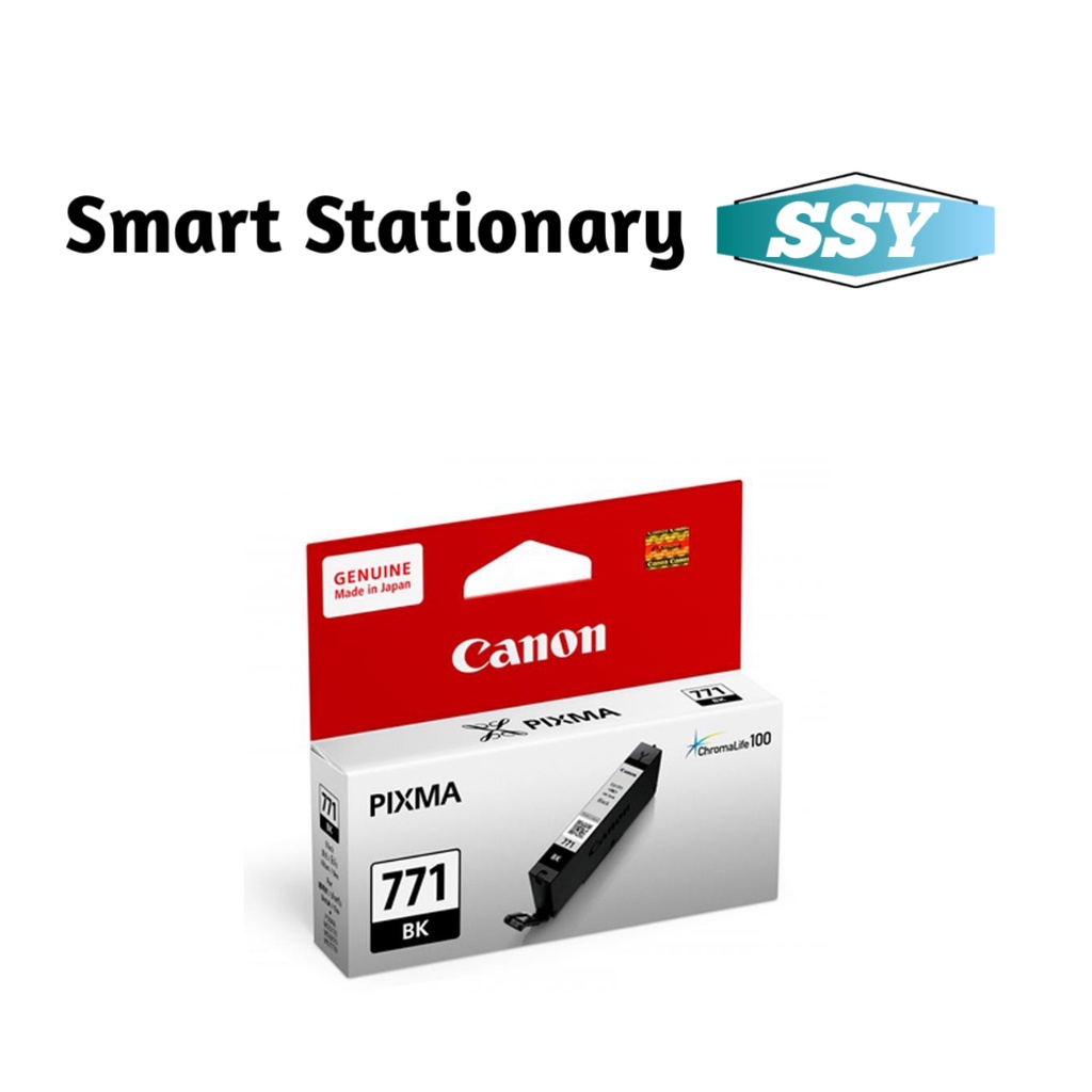 Jual TINTA CANON CLI-771 BLACK ORIGINAL | Shopee Indonesia