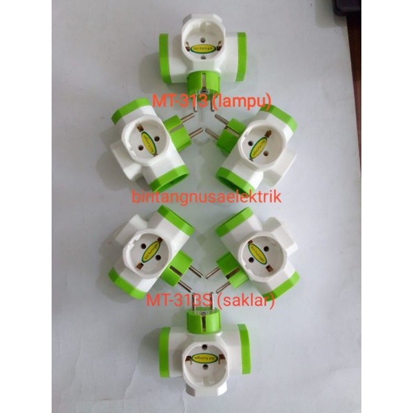Jual Matsui MT-313S/ MT-313/ Sambungan Tusuk Stop Kontak Steker T Arde ...