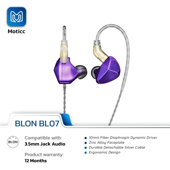 Jual [Garansi Resmi 1 Tahun] BLON BL-07 BL07 with Mic In Ear Earphone | Shopee Indonesia