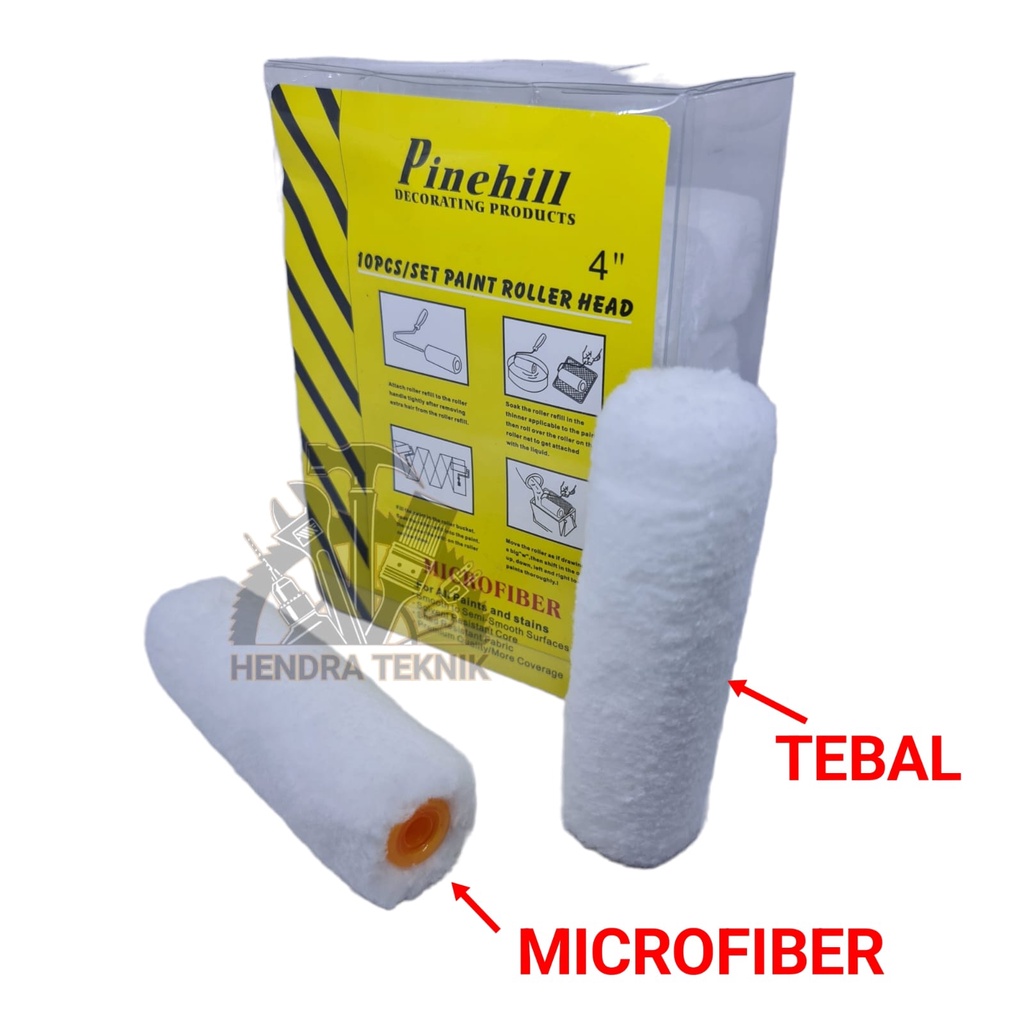Jual BULU KUAS ROL KAPAL PUTIH BERSIH 4 MICROFIBER REFILL KUAS CAT ...