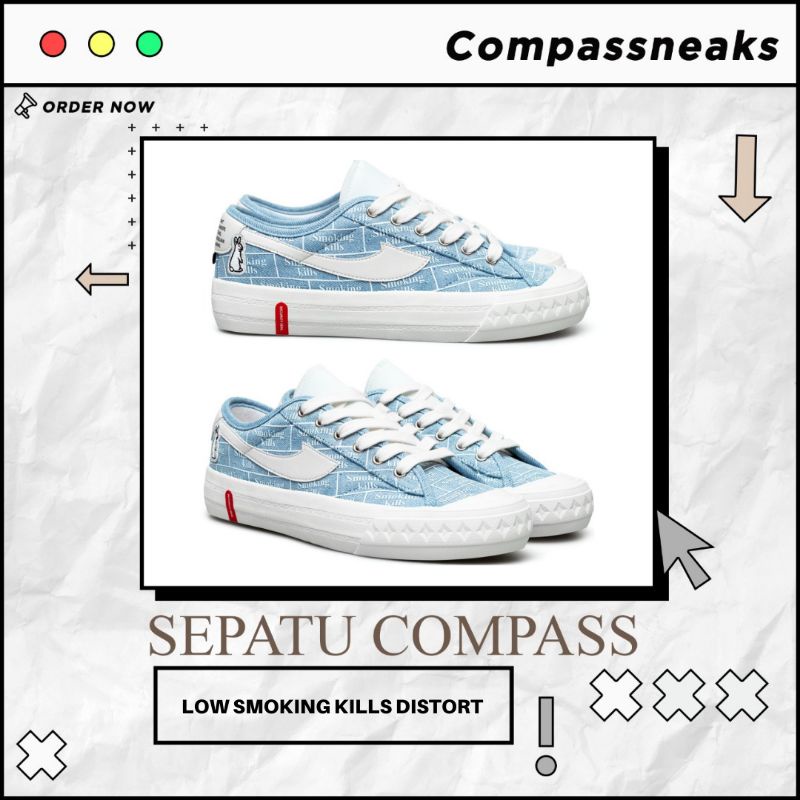 Jual Sepatu Compass Retrograde Low "Smoking Kills" Distort ...
