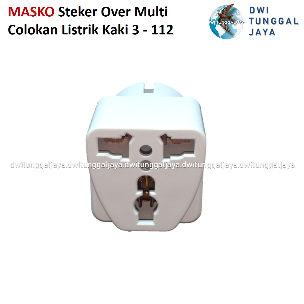 Jual MASKO Steker Over Multi Stop Kontak Colokan Listrik Kaki 3 112 ...
