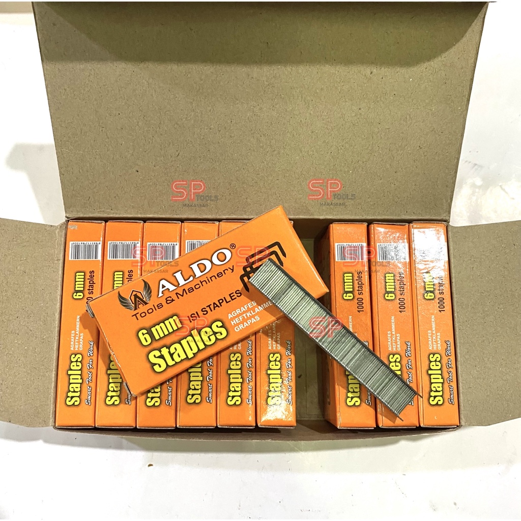 Jual ISI STAPLES 6 MM ALDO / ISI STAPLER GUN / ISI GUN TACKER / ISI ...