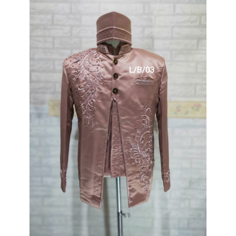 Jual Beskap Pengantin kancing tiga /beskap pengantin pria Payet Size ...