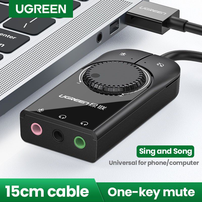 Jual Ugreen External Sound Card USB To Jack Audio 3.5mm Stereo ...