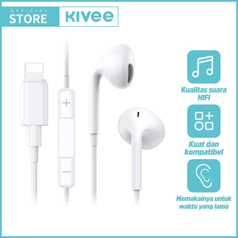 Jual KIVEE Headset Musik KV-MT-61 In Ear Generasi ke-6 Universal IPHONE ...