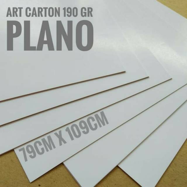 Jual ( 5 Lembar ) Kertas Art Carton 190 Gsm / Karton Glossy Uk Plano 79 ...