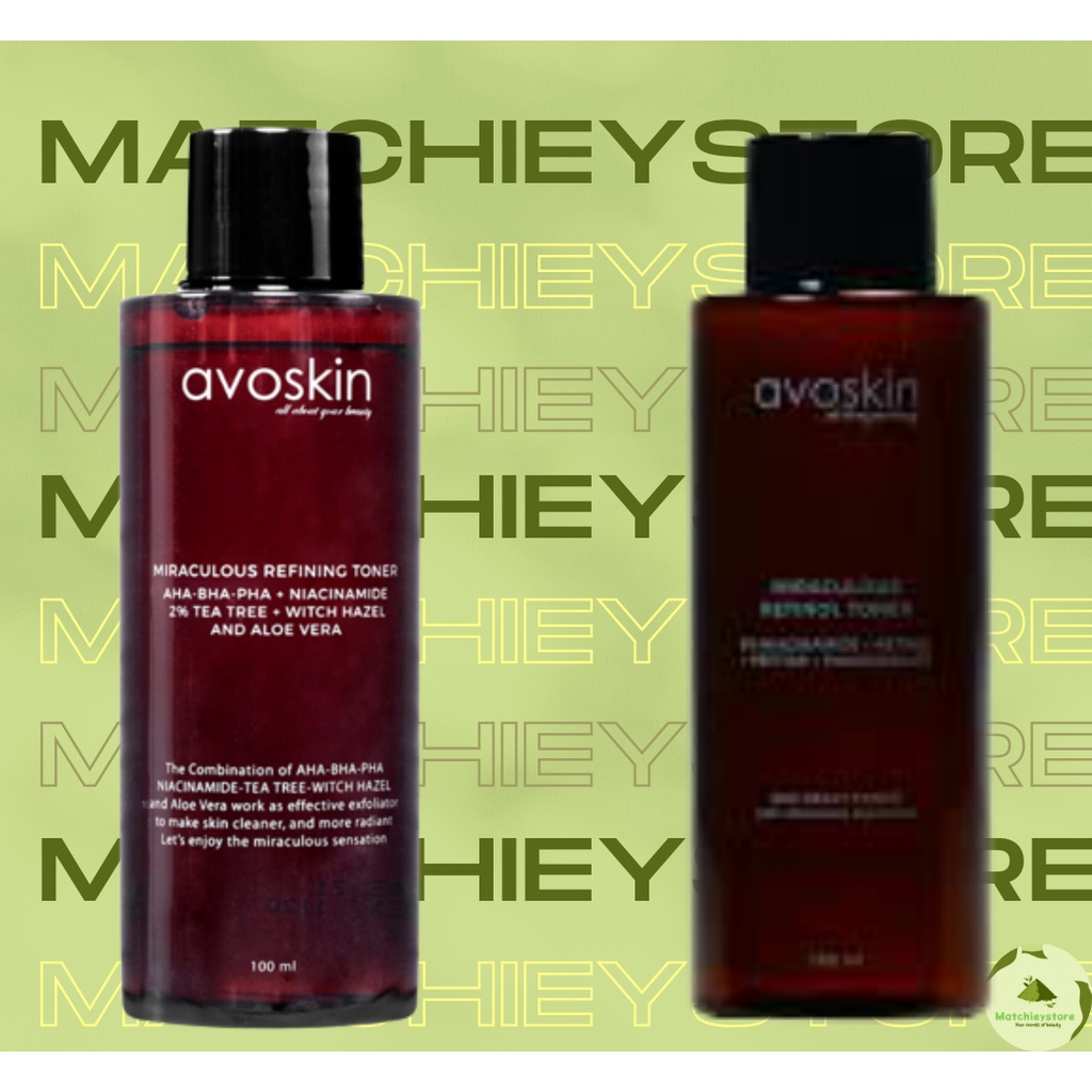 Jual AVOSKIN MIRACULOUS REFINING DAN RETINOL TONER EXFO | Shopee Indonesia