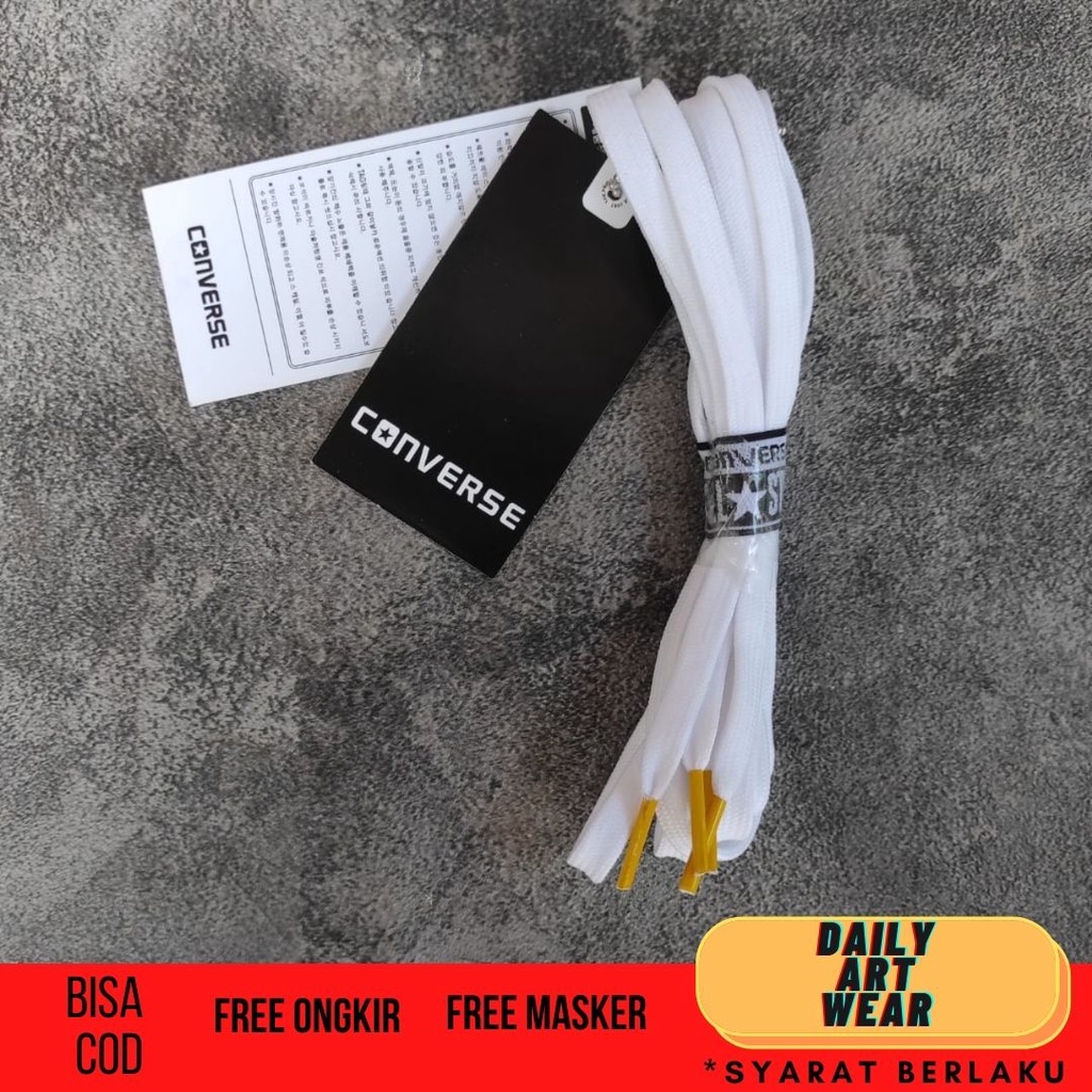 Jual TALI SEPATU CONVERSE SHOELACES ORIGINAL / TALI SEPATU FLAT PIPIH ...