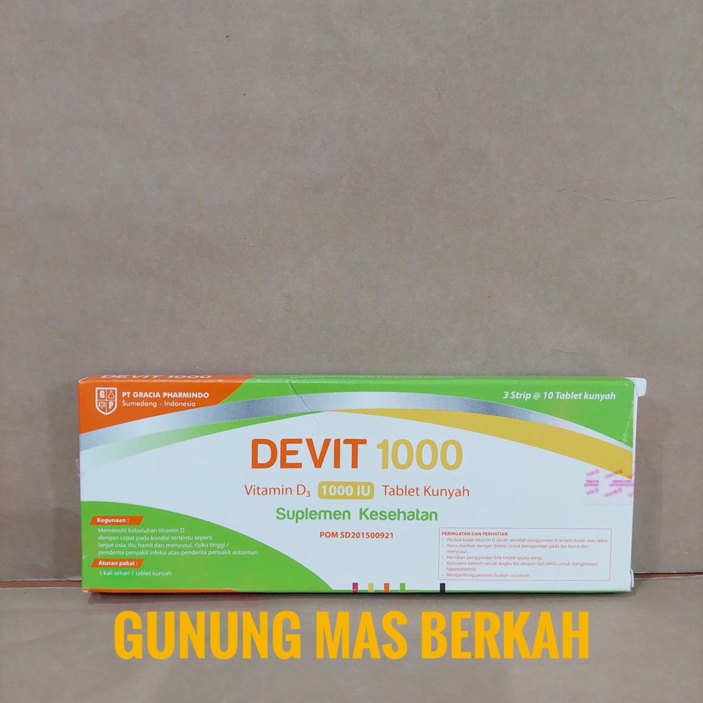 Jual DEVIT 1000 Devit 1000 Tablet Kunya Tablet - kebutuhan Vitamin D ...