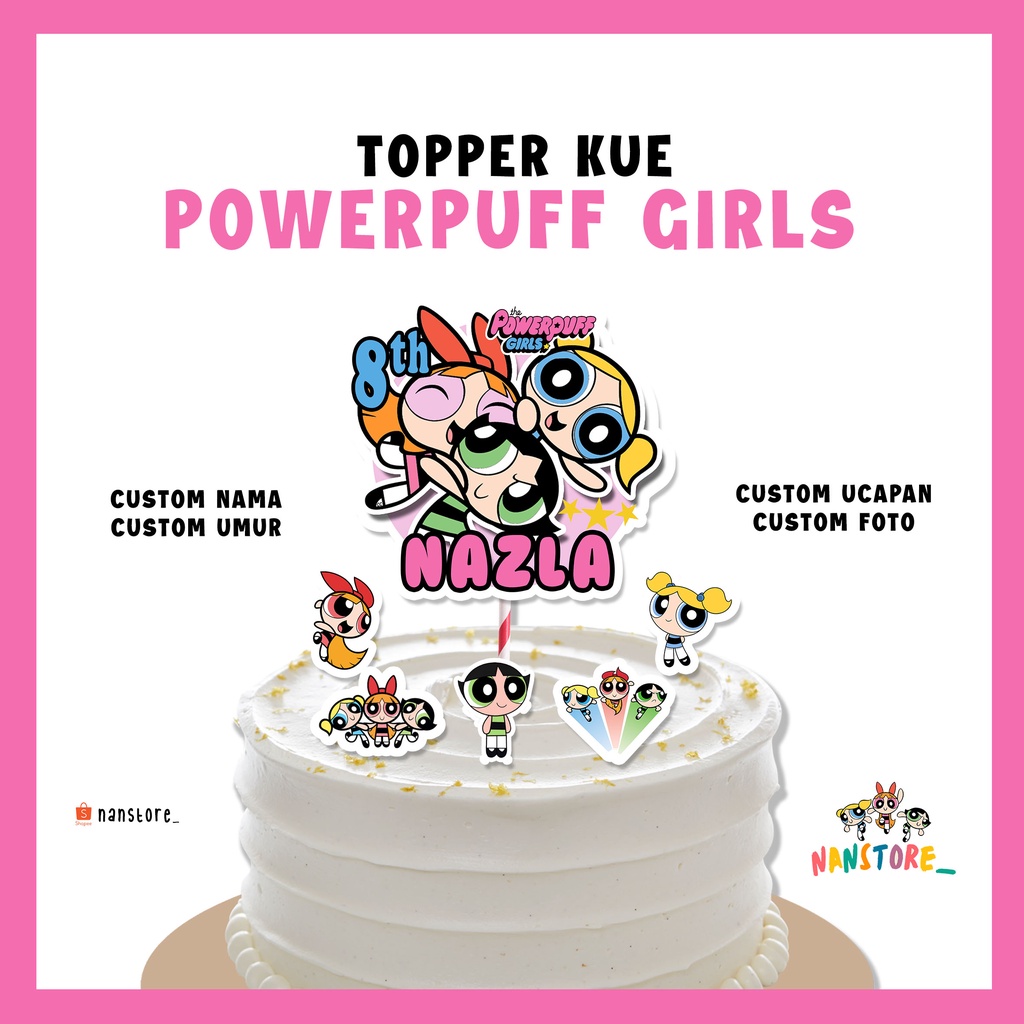 Jual Topper Cake Custom Powerpuff | Shopee Indonesia