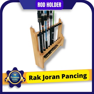 Jual Tempat Joran Rak Dinding Joran Rod Holder / Rak joran pancing kayu ...