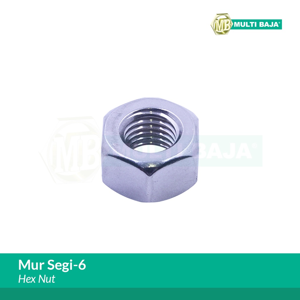 Jual Mur Hex Segi Enam Stainless Steel 304 M16 | Shopee Indonesia