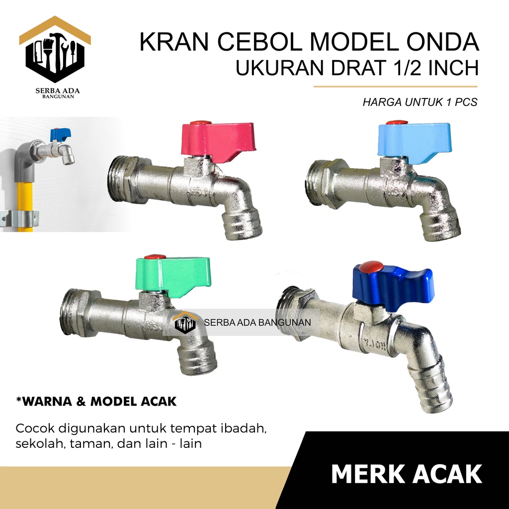 Jual Kran Tembok MODEL Onda 1/2" Body Panjang / Keran Air Babet Bukan ...