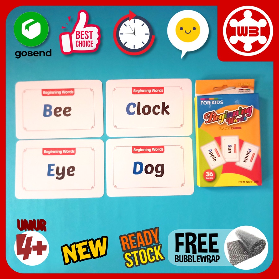 Jual Flash Card Anak Isi 36 (Colours-Animals-Shapes-Telling Time ...