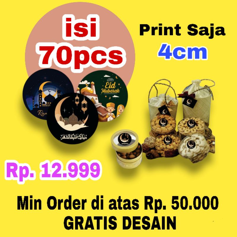 Jual Stiker kue kering/nastar/idul fitri/ramadhan/makanan/minuman ...