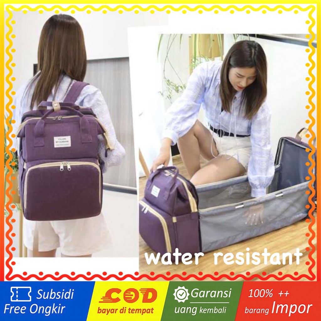 Jual WYK70 Impor Tas Ransel Bayi My Sunshine Baby Diaper Split Long Bed ...