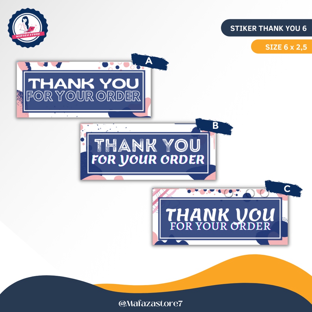 Jual Label thank you / Label terima kasih / Stiker Thank You / Stiker ...