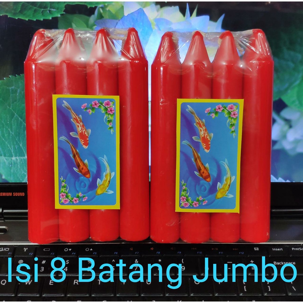 Jual Lilin Merah Standard Isi 8 Batang Ukuran Jumbo Besar Merek Ikan ...