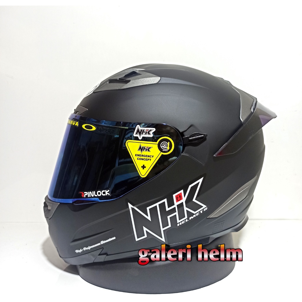 Jual PAKET GANTENG HELM NHK RX9 BLACK DOF|NHK FULL FACE | Shopee Indonesia