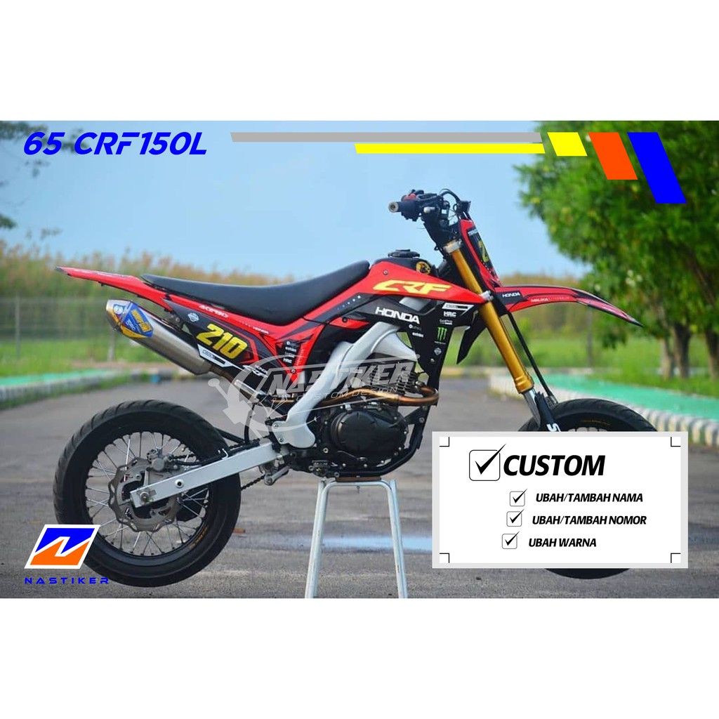 Jual Decal CRF 150L Costum Fullbody stiker decal crf merah glossy ...