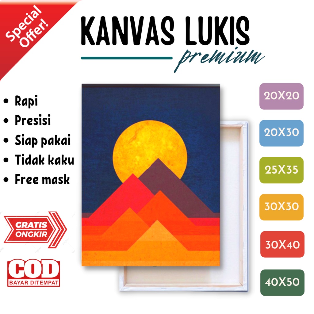 Jual Kanvas lukis/Media lukis uk 30 x 40 Good Quality!!Menerima order ...