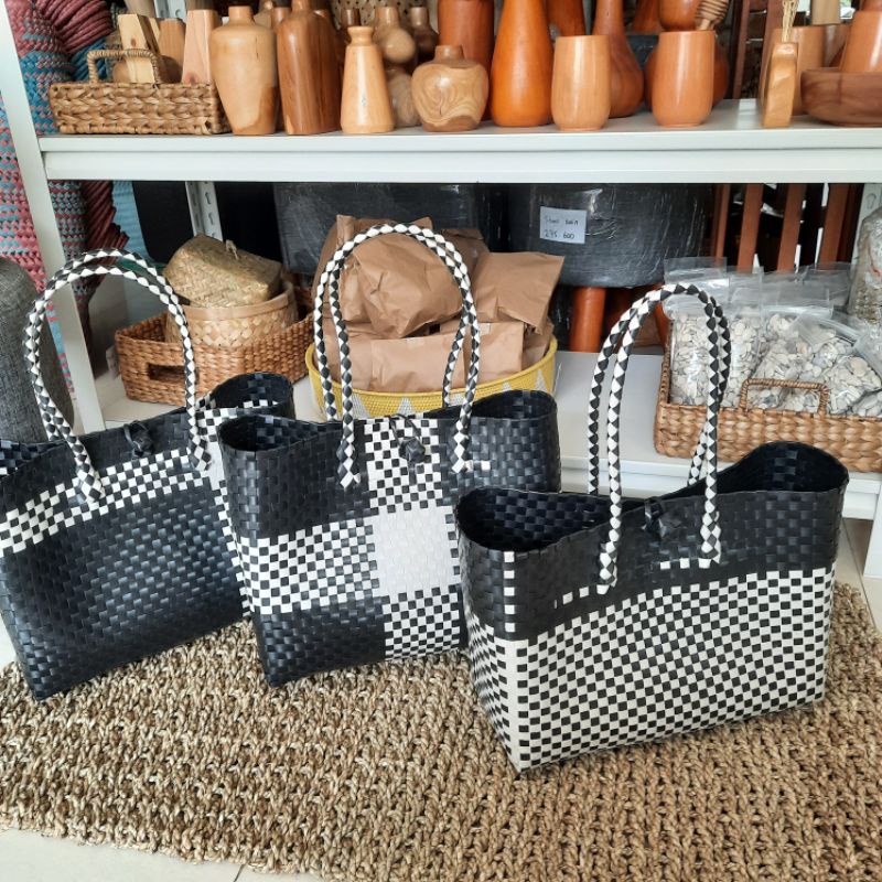 Jual Keranjang Belanja / Tas Belanja / Keranjang Anyaman Plastik ...