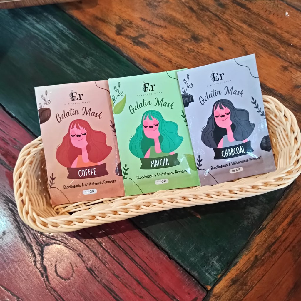 Jual Masker gelatin premium / masker komedo 15 gram (3 varian) | Shopee ...