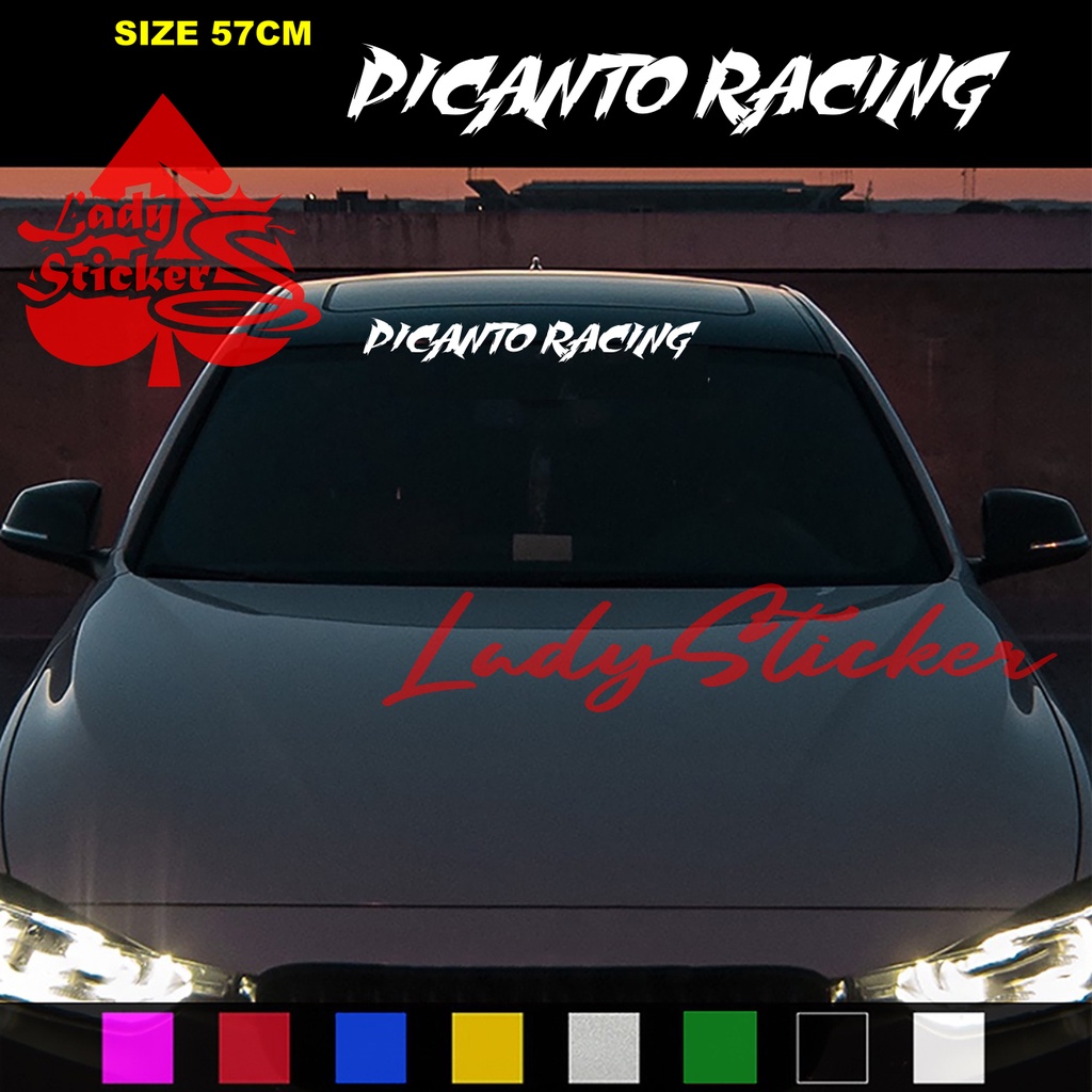 Jual STIKER KACA PICANTO STICKER WINDSHIELD MOBIL KIA PICANTO RACING ...