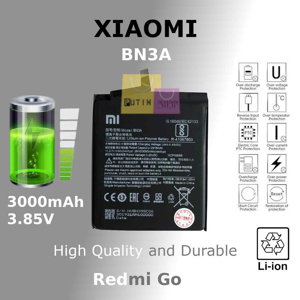 Jual (P) Batre Baterai Battery Original Xiaomi Redmi Go BN3A | Shopee ...