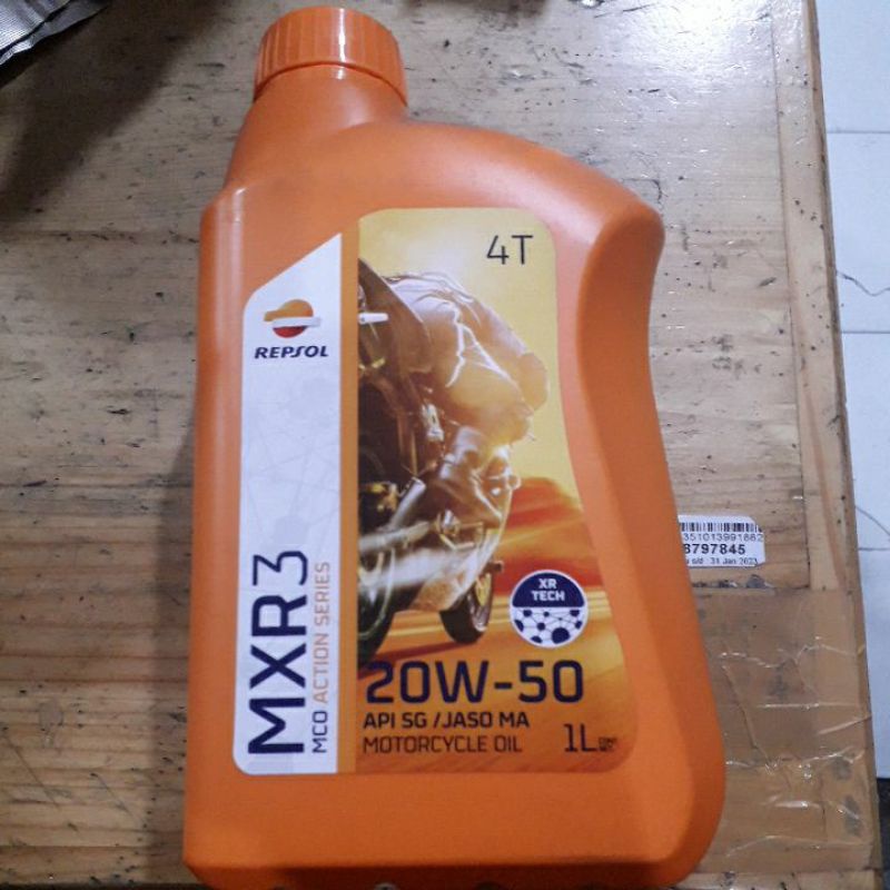 Jual oli repsol MXR3 20W-50 1 liter | Shopee Indonesia