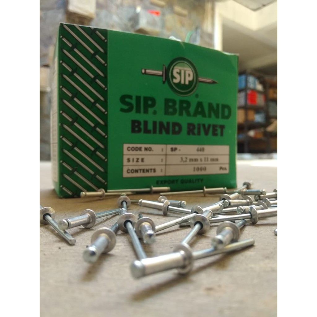 Jual paku rivet SIP ukuran sp 450 harga 1box isi 1000pcs | Shopee Indonesia