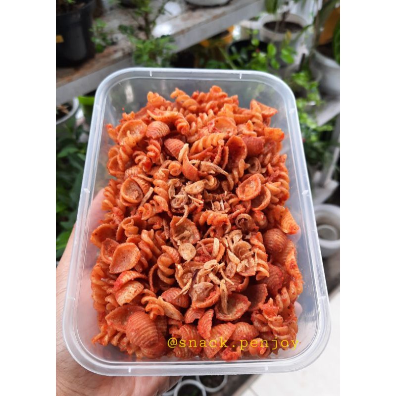 Jual makaroni kriuk 200g makaroni spiral dan kerang mix PENJOY BOXMIX ...
