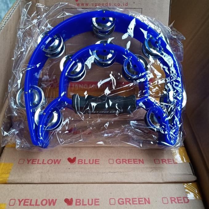Jual PROMO Tamborine/Kecrekan Double (Blue Color) | Shopee Indonesia