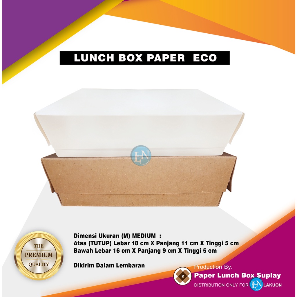 Jual LUNCH BOX DAN BOX PAPER BERBAGAI UKURAN KOTAK MAKANAN KEMASAN ...